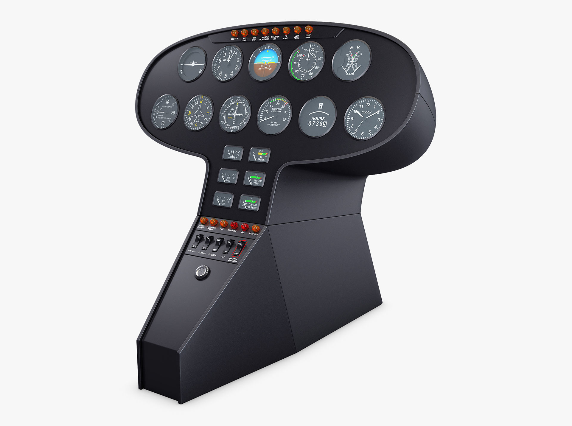 Aircraft Instrument Panel v 1 3D model | CGTrader