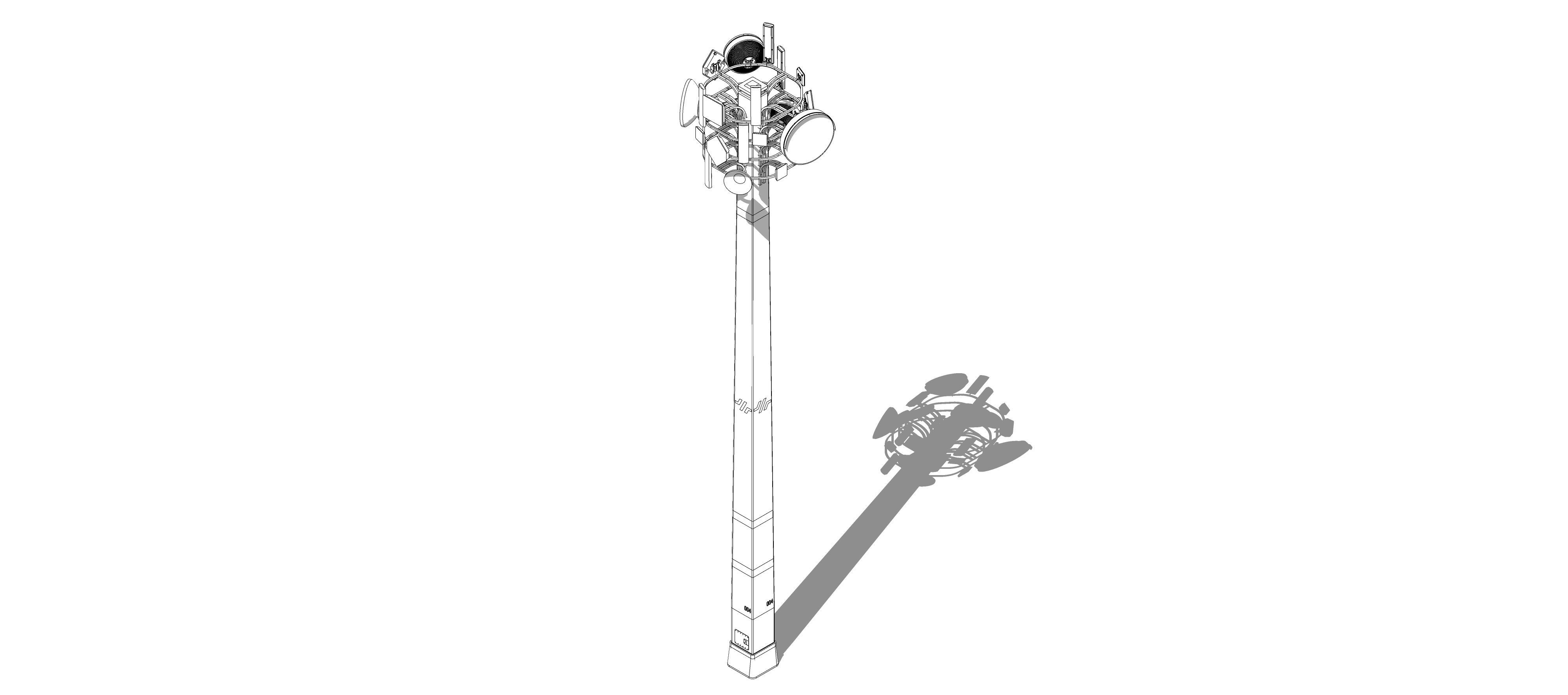 Sci-fi Communication Tower v2 004 3D model | CGTrader