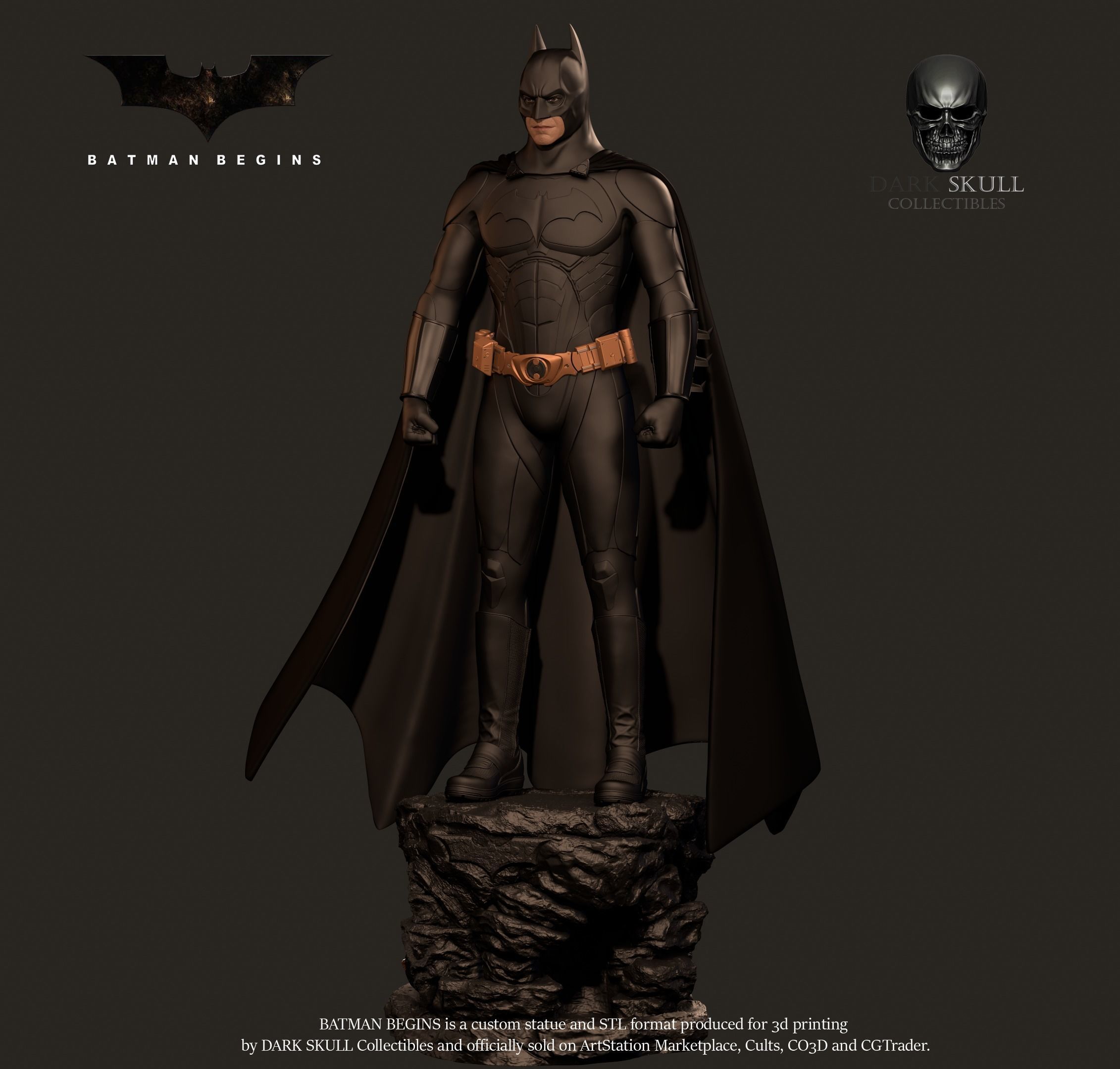 BATMAN BEGINS STL 3D model 3D printable | CGTrader