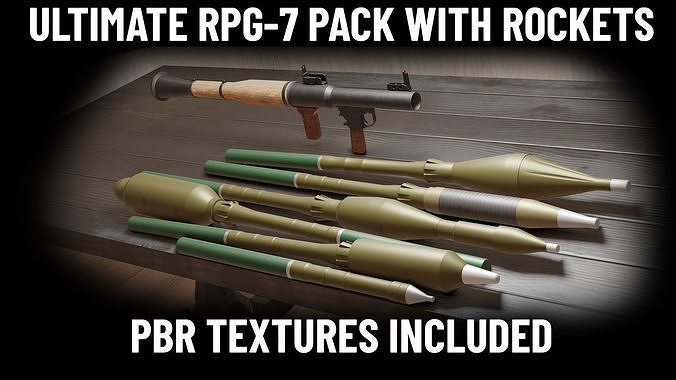 3D model Ultimate RPG 7 Pack With Rockets VR / AR / low-poly | CGTrader
