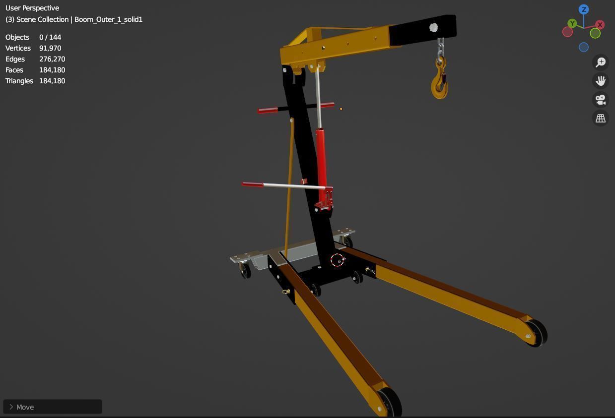 Engine crane 3D model | CGTrader