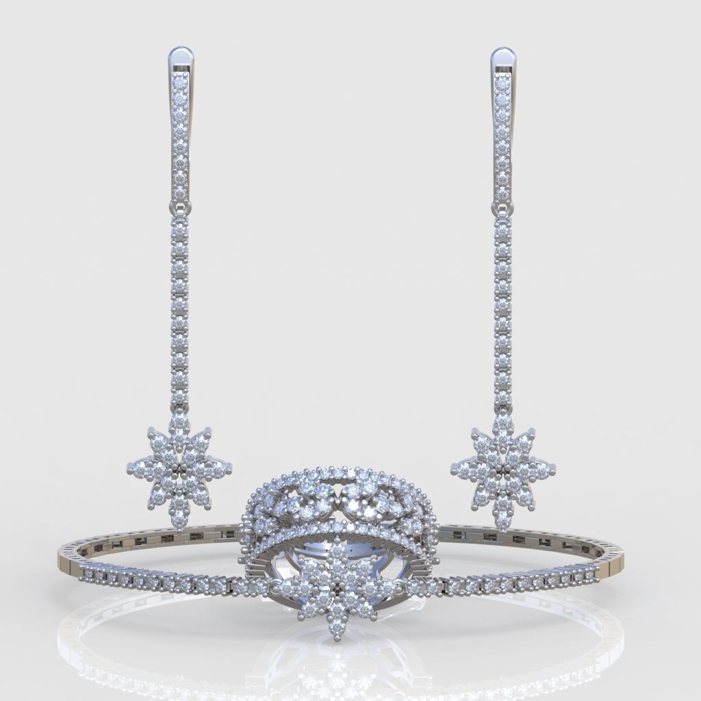 Ring Bracelet and Earring Set 3D printable model 0060 3D Model Collection | CGTrader