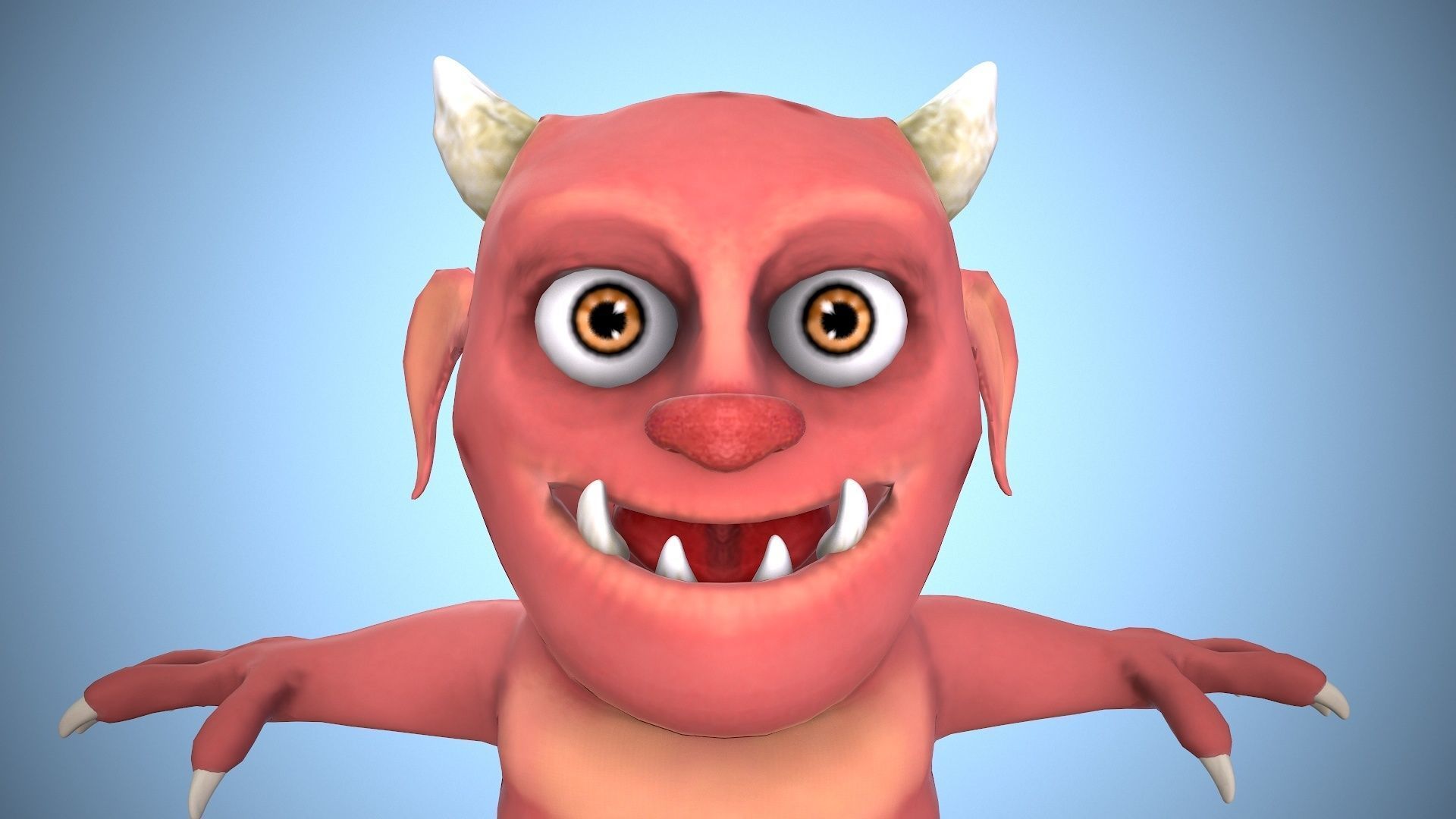 3D model Cartoon little devil VR / AR / low-poly | CGTrader