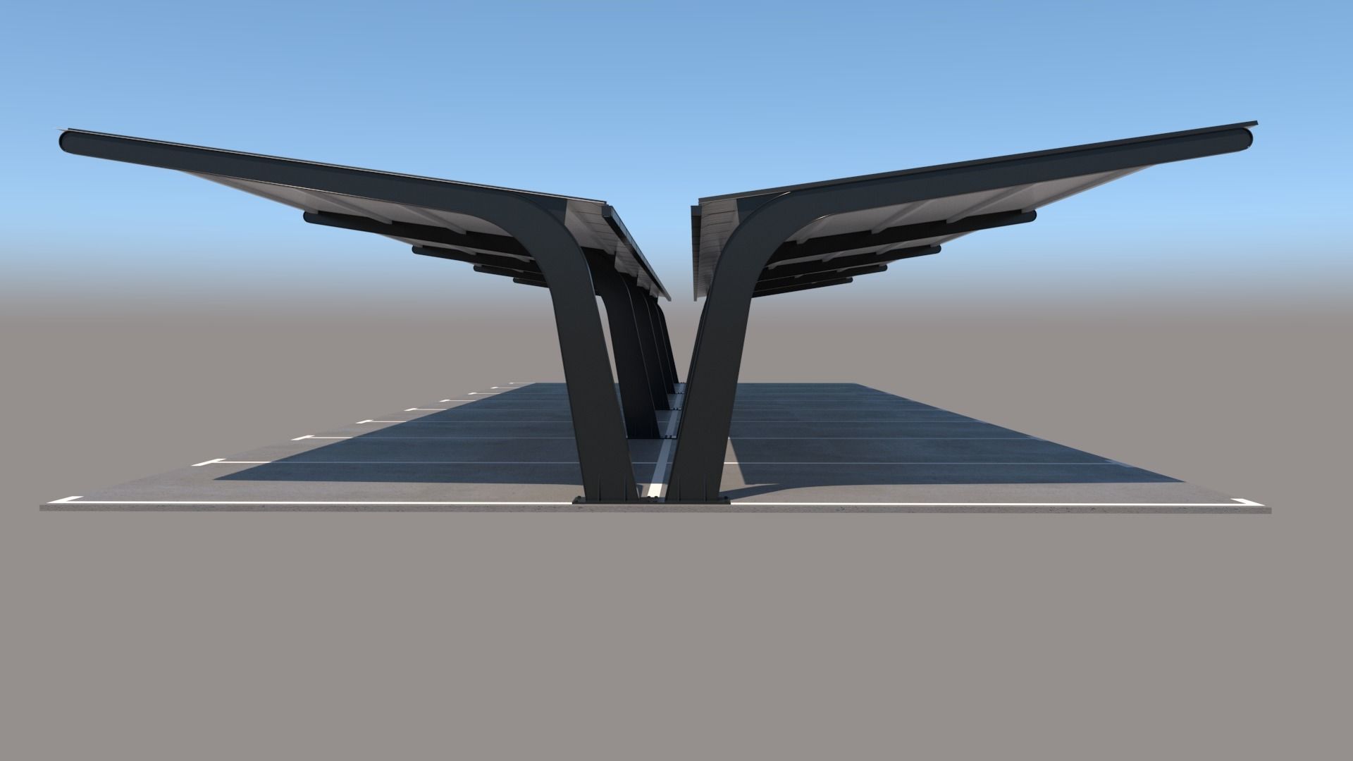 Modern Big Carport 3D model 3D model | CGTrader