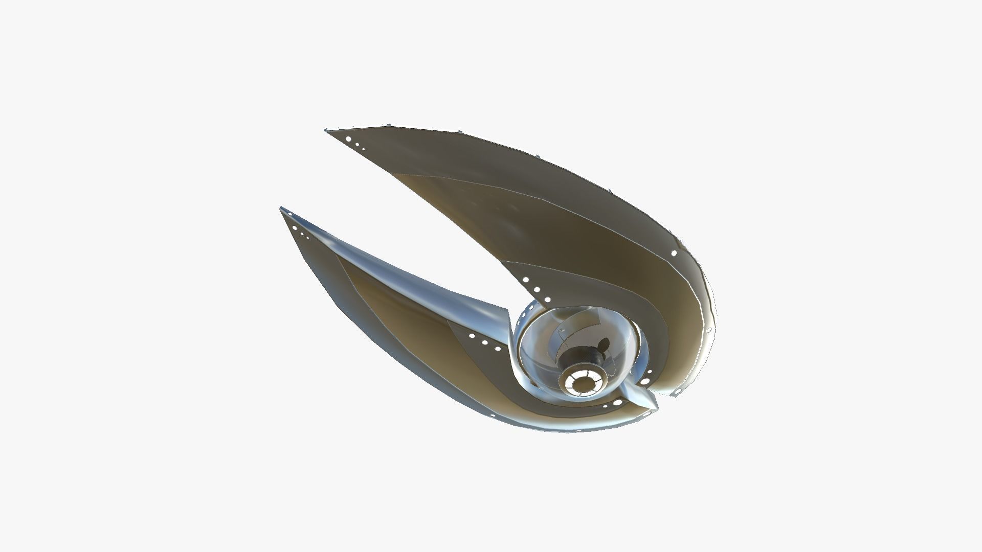 3D model Alien Spaceship UFO I02 Aluminum - Sci Fi Spacecraft Design VR ...
