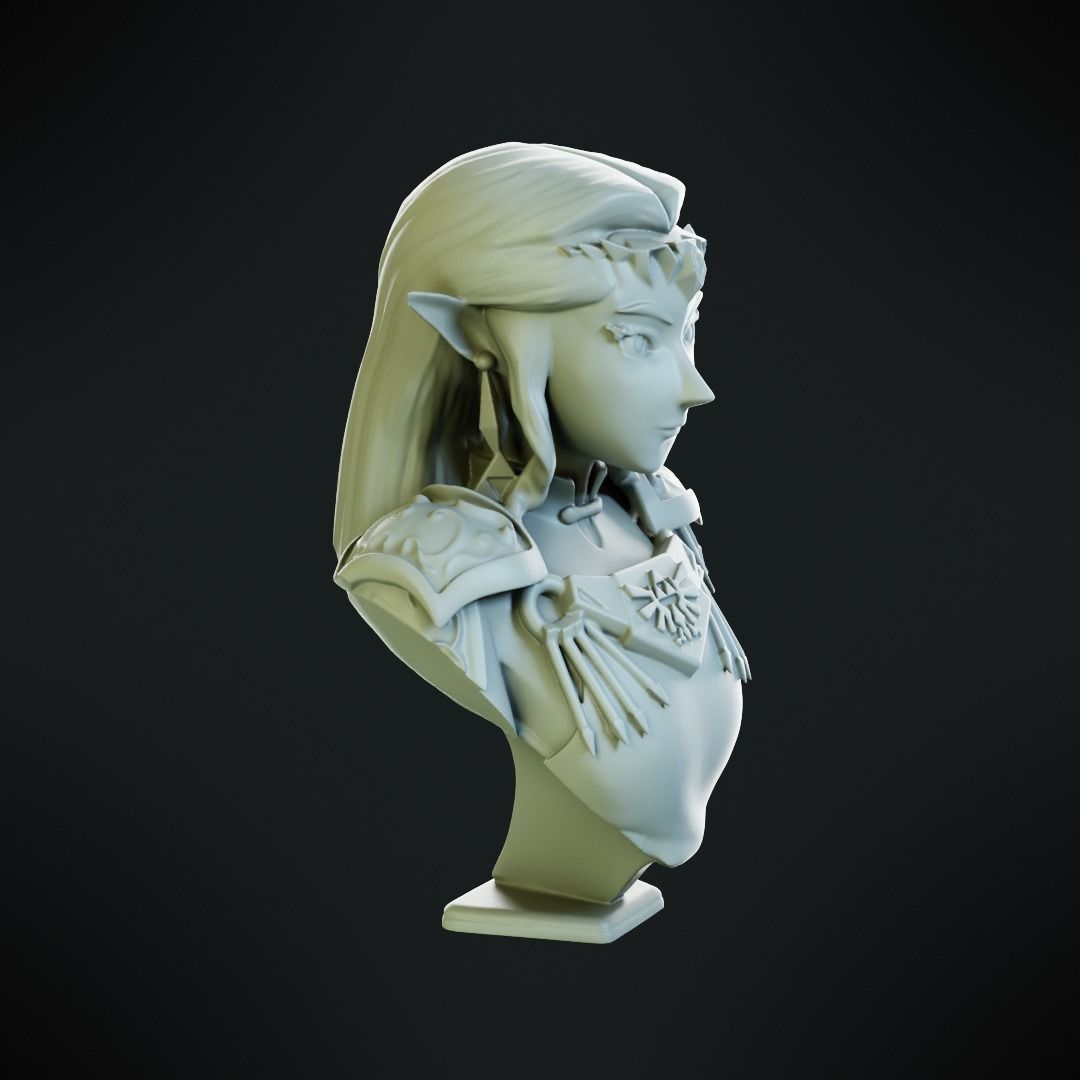 Princess Zelda bust 3D model 3D printable | CGTrader