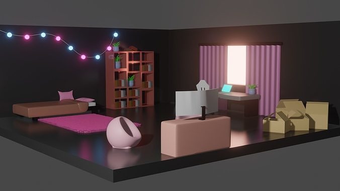girls room 3D model | CGTrader