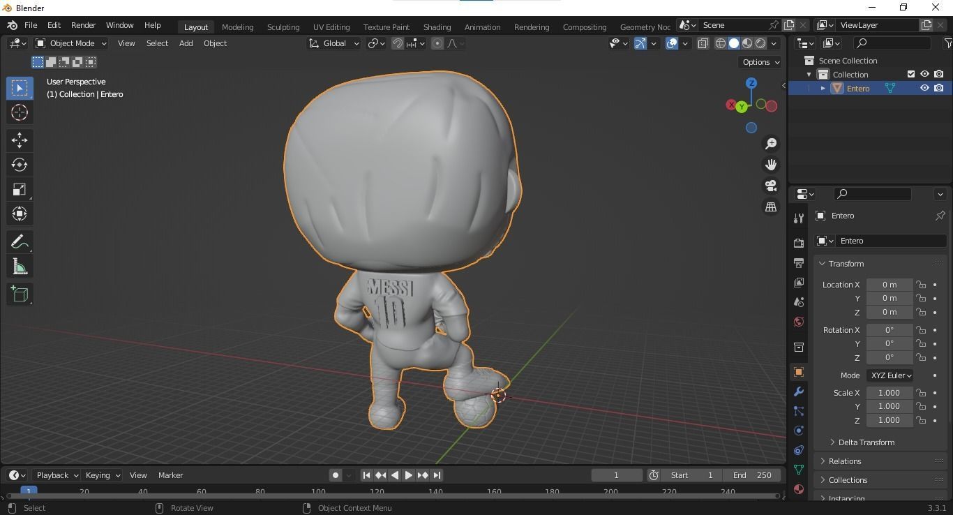 Lionel Messi World Cup funko 3D model 3D printable | CGTrader