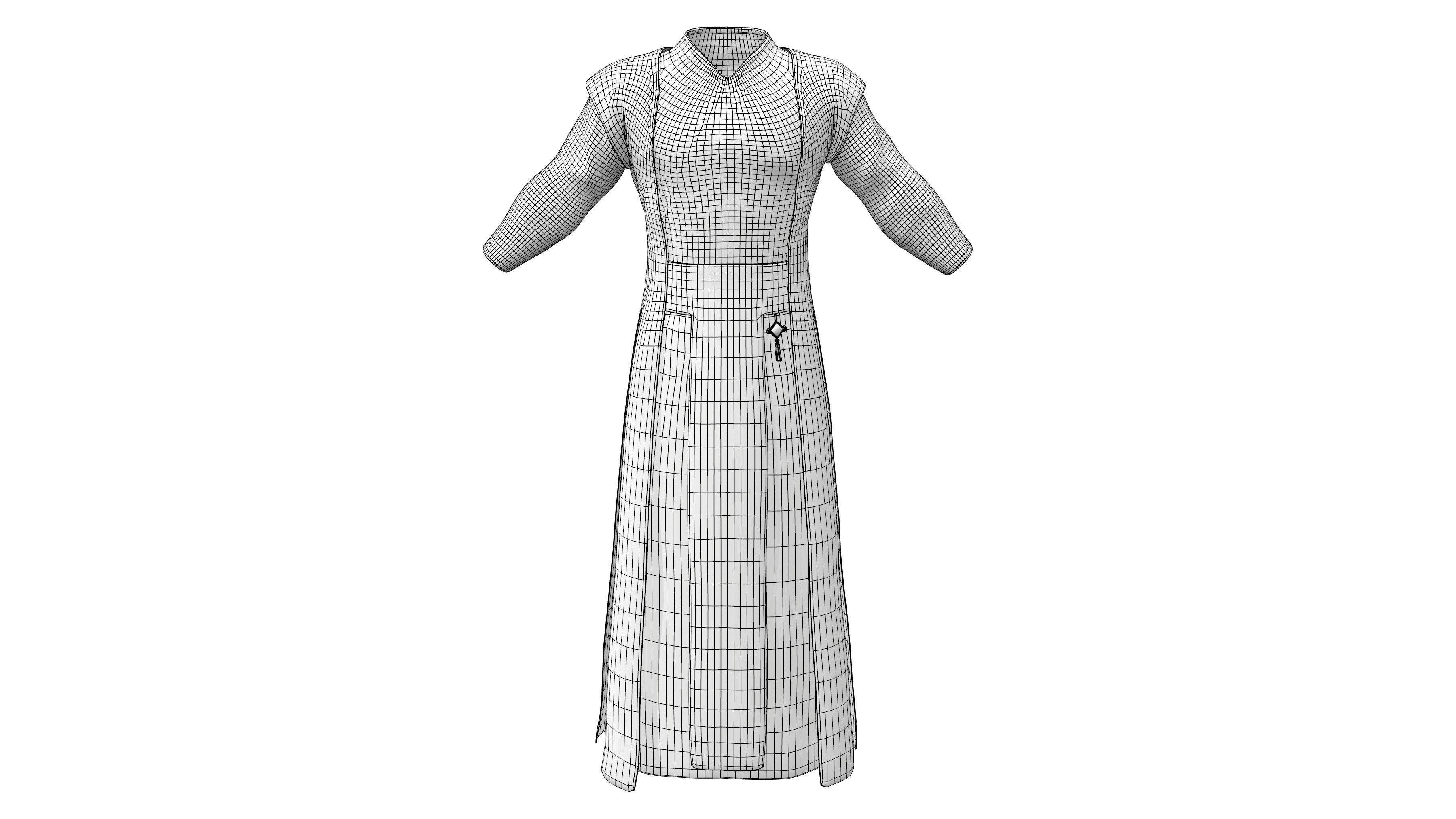 3D model Traditional Male Chinese Outfit VR / AR / low-poly | CGTrader