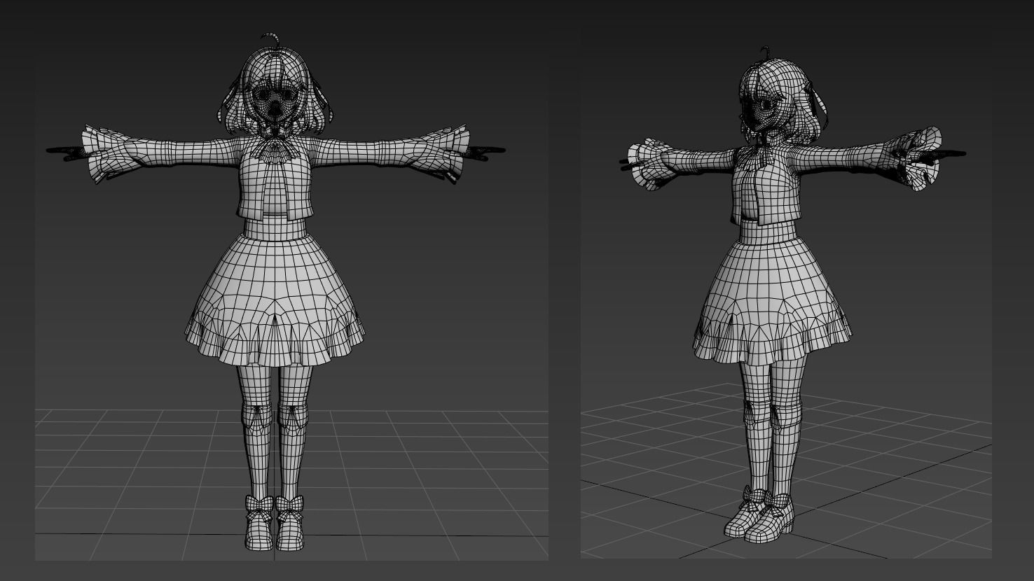 Anisphia Magical Revolution VRChat 3D model rigged | CGTrader