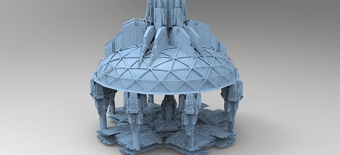Dark Elf observation tower 3D model | CGTrader