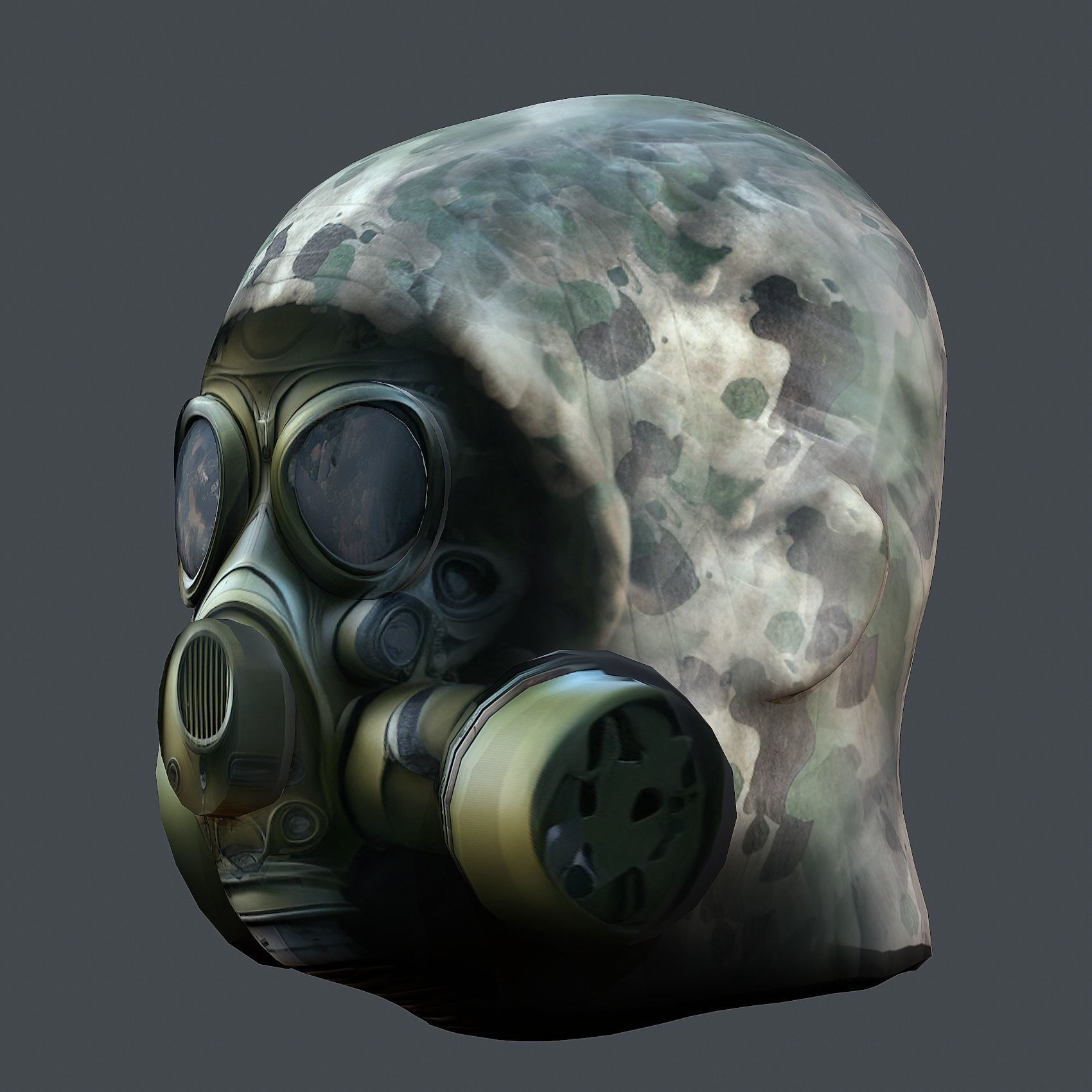 3D model Gas mask helmet 3d model military combat Low-poly 3D model VR ...