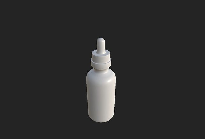 dropper bottle simple free 3D model | CGTrader