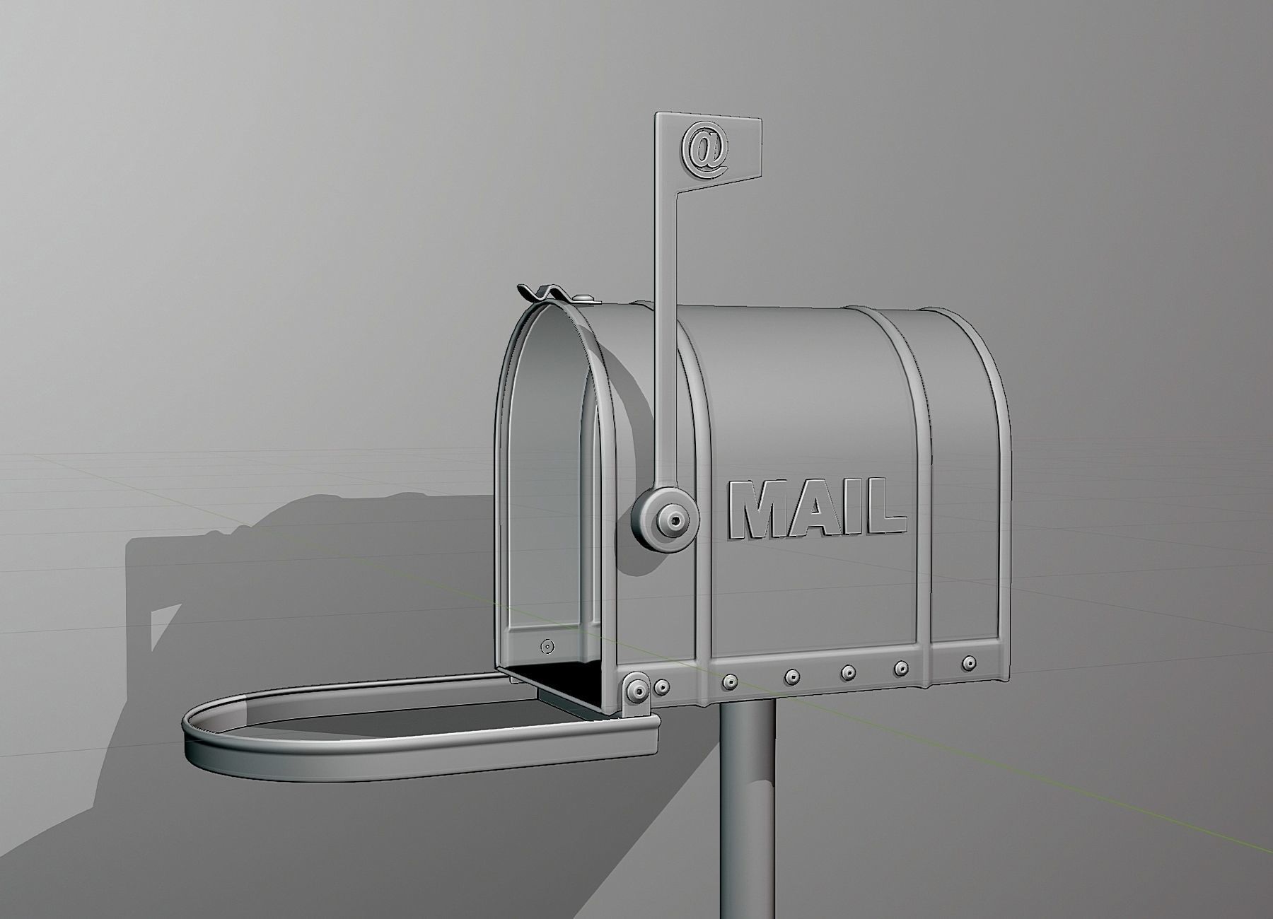 Metal stationary mail box 3D model | CGTrader