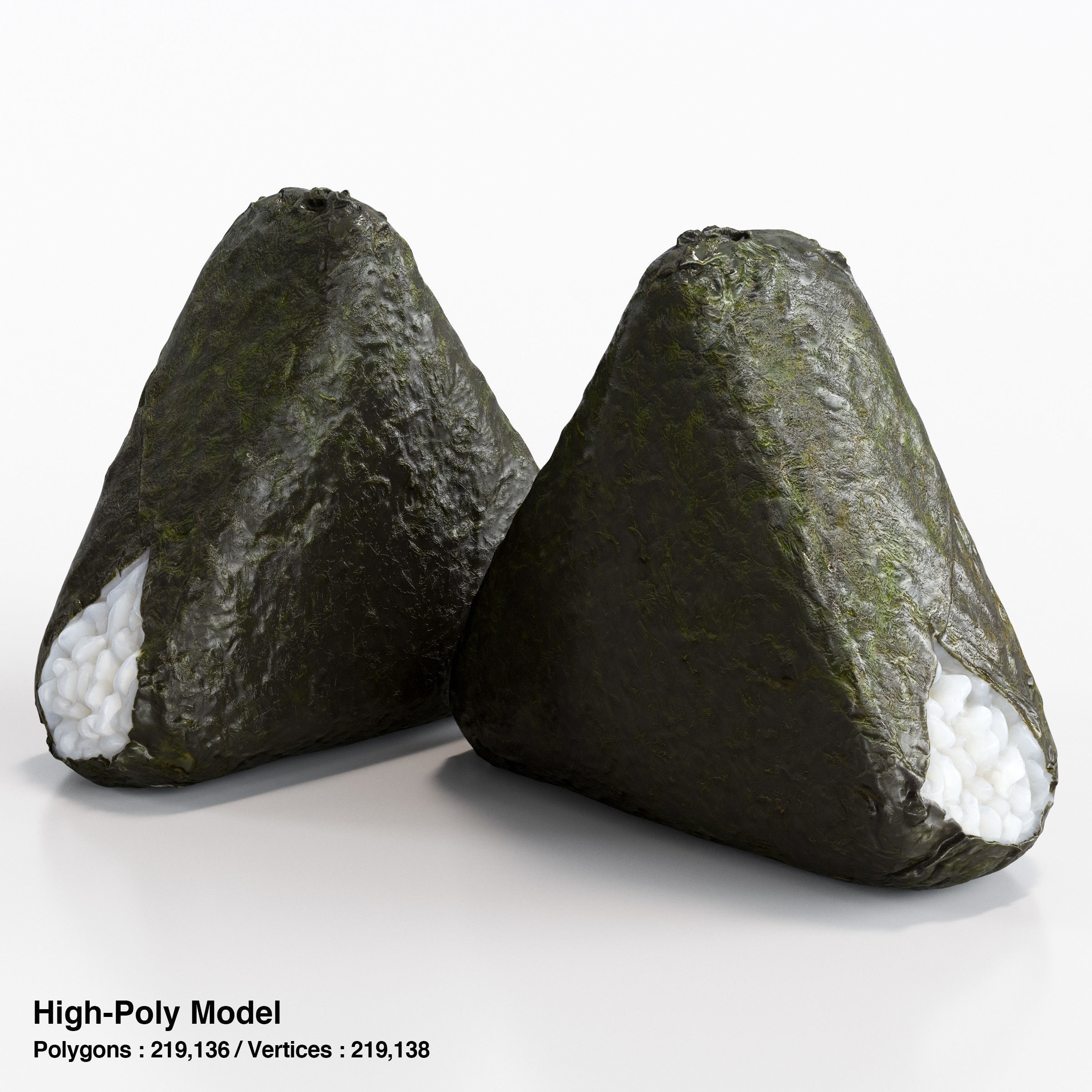 3D model Pickled Plum Onigiri Rice Ball at Convenience Stores VR / AR ...