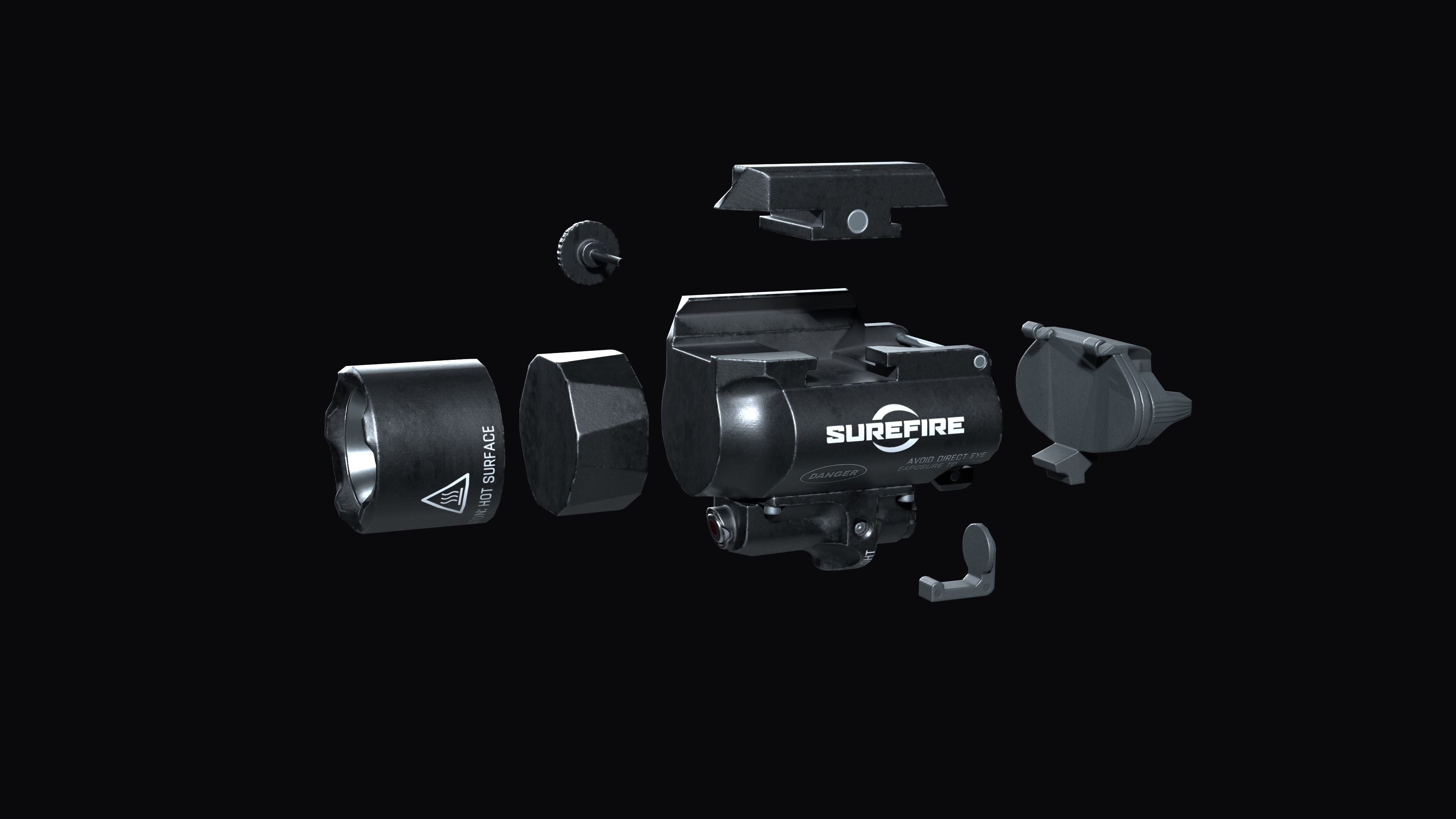 3D model Surefire X400 tactical weaponlight VR / AR / low-poly | CGTrader