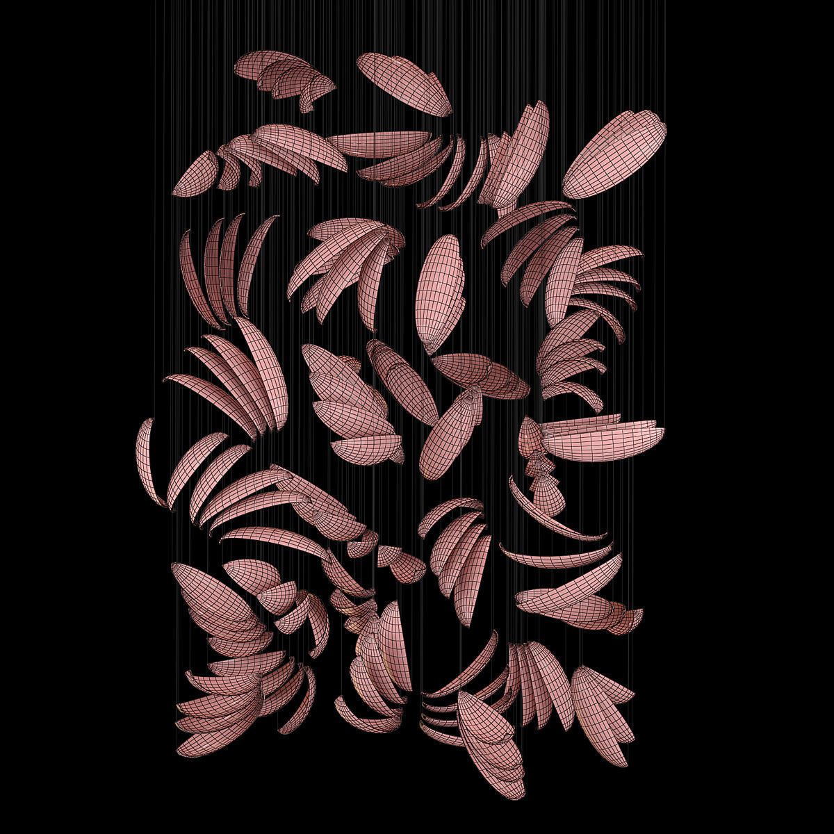 Glass Shells Chandelier free 3D model | CGTrader