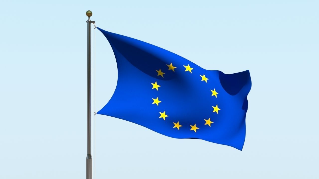 Animated Europe Flag 3D model 3D model animated | CGTrader