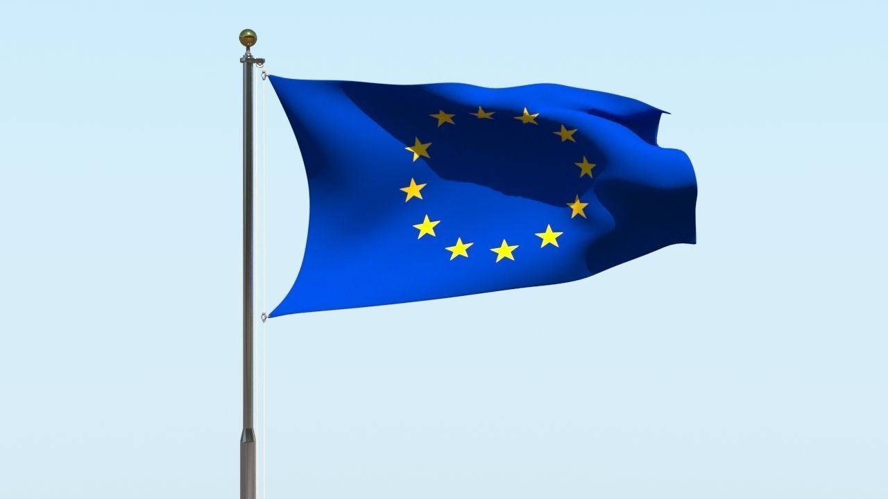 Animated Europe Flag 3D model 3D model animated | CGTrader