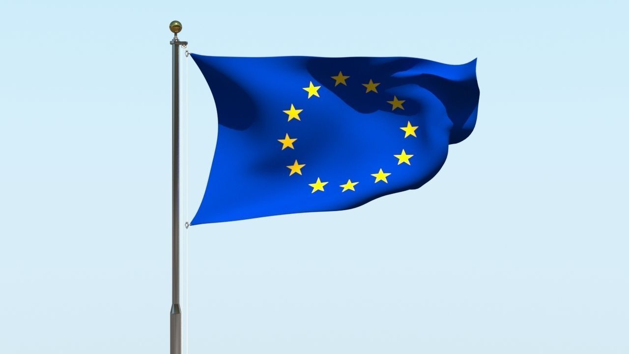 Animated Europe Flag 3D model 3D model animated | CGTrader
