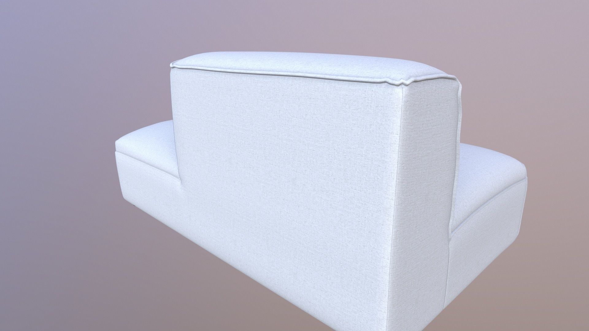 Armless Modular Piece Sofa 3D model | CGTrader