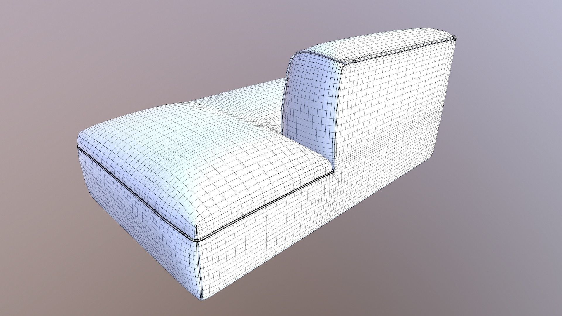 Armless Modular Piece Sofa 3D model | CGTrader