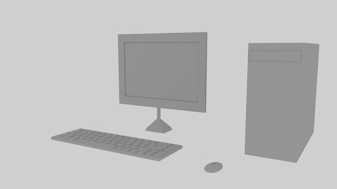 PC low poly free VR / AR / low-poly 3D model | CGTrader
