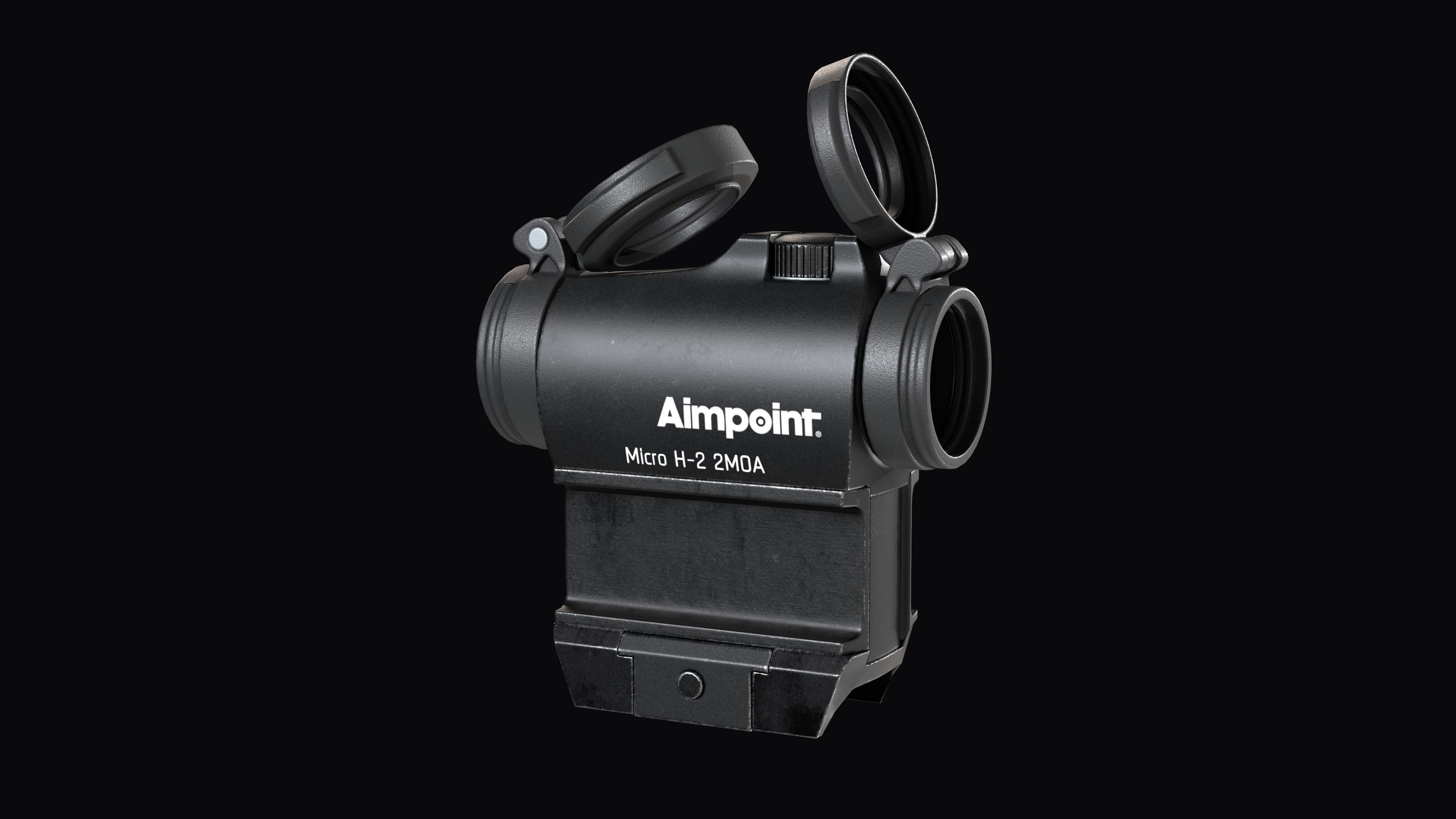 3D model Aimpoint Micro H-2 Red Dot Reflex Sight VR / AR / low-poly ...
