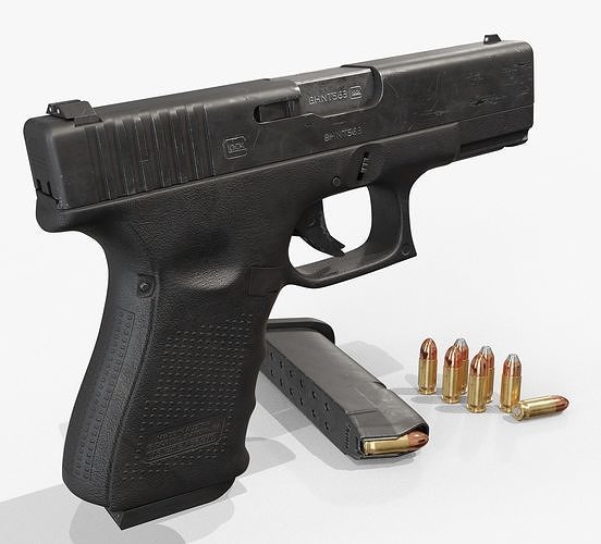 Glock 19 3D model rigged | CGTrader