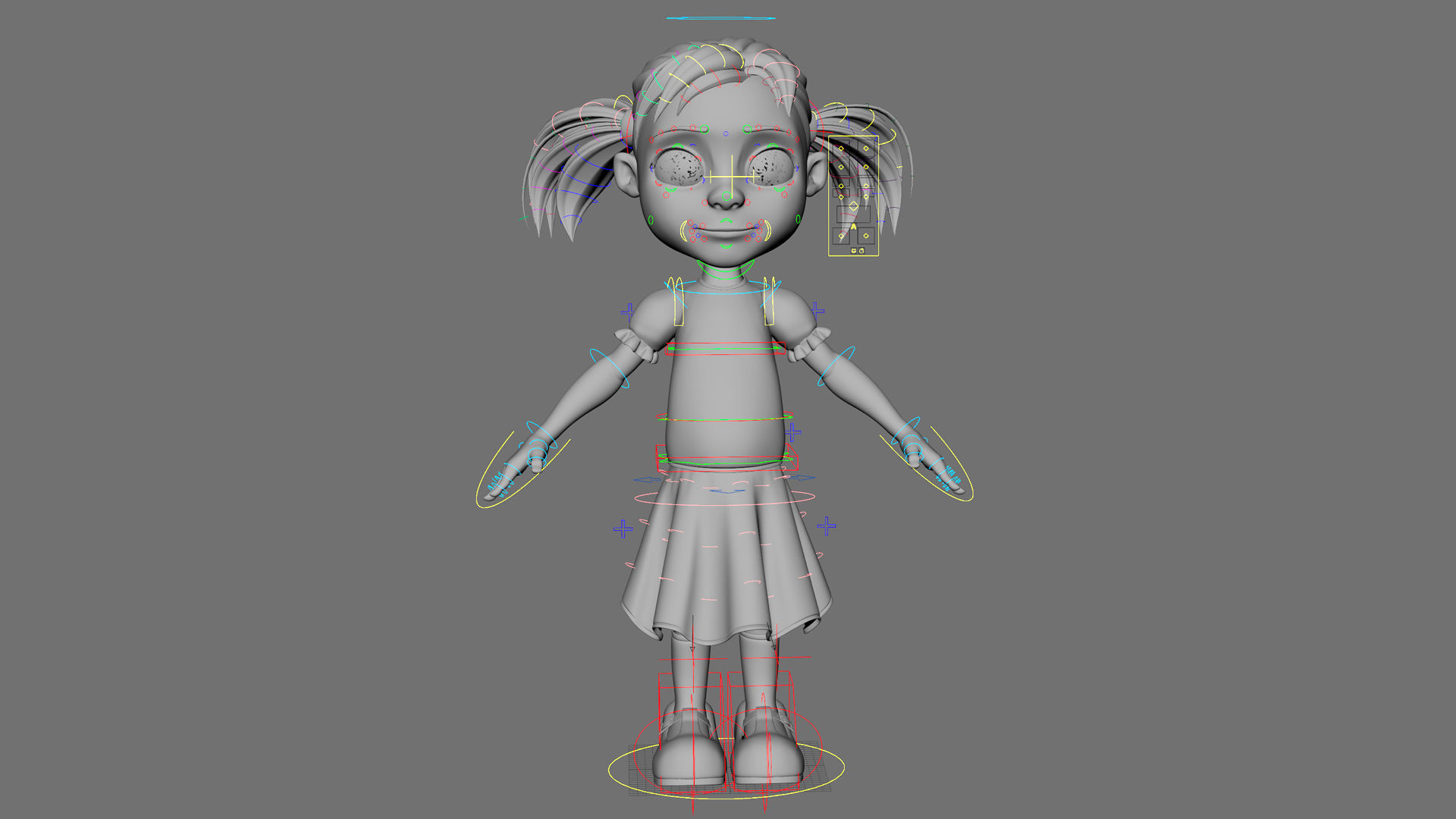 Jumana Cartoon Girl Character Rigged 3D model rigged | CGTrader