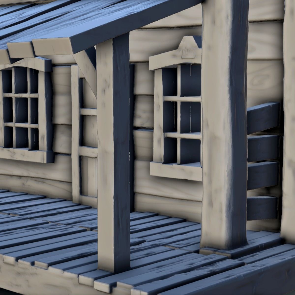 Western bank building with floor and canopy 7 - USA ACW War 3D model 3D ...