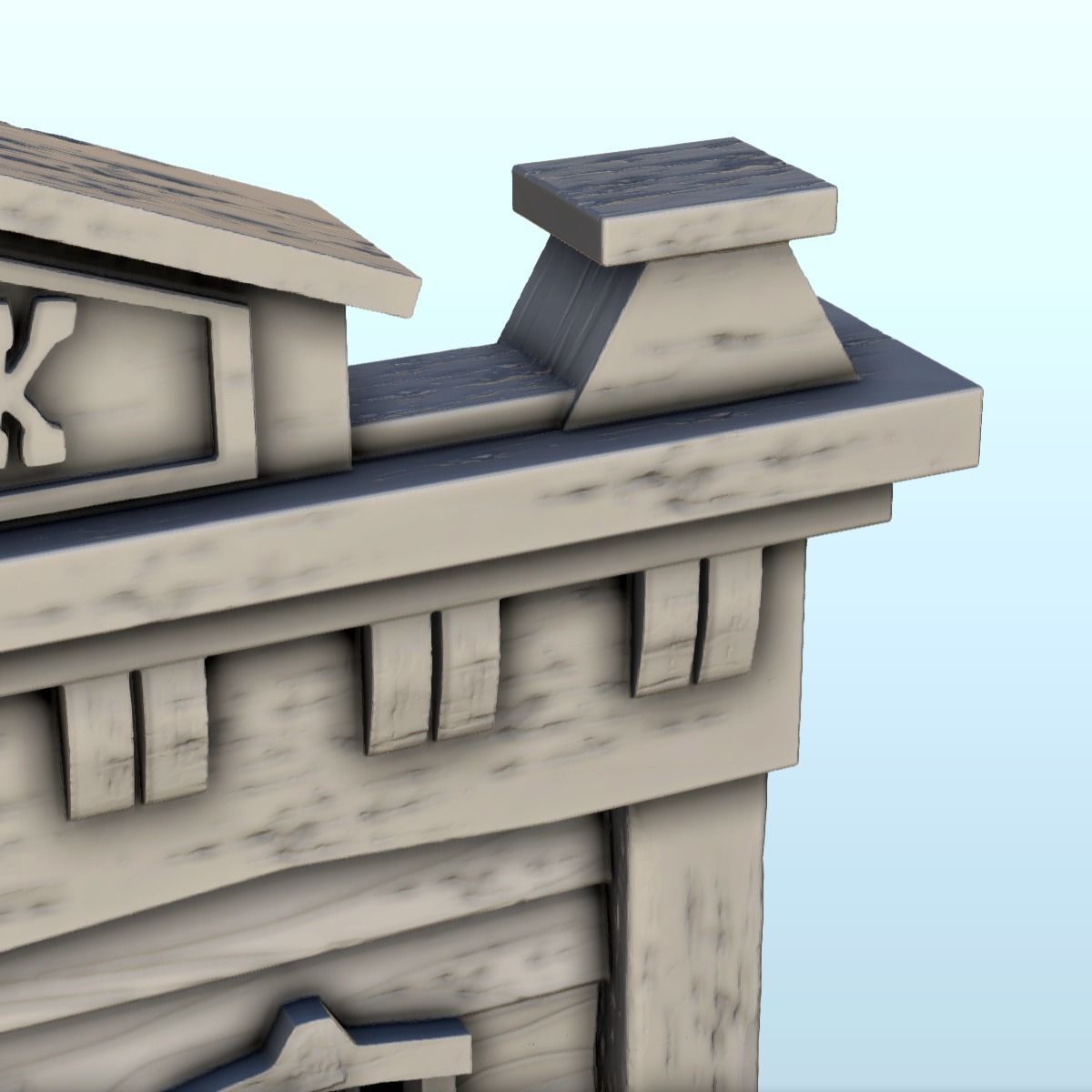 Western bank building with floor and canopy 7 - USA ACW War 3D model 3D ...