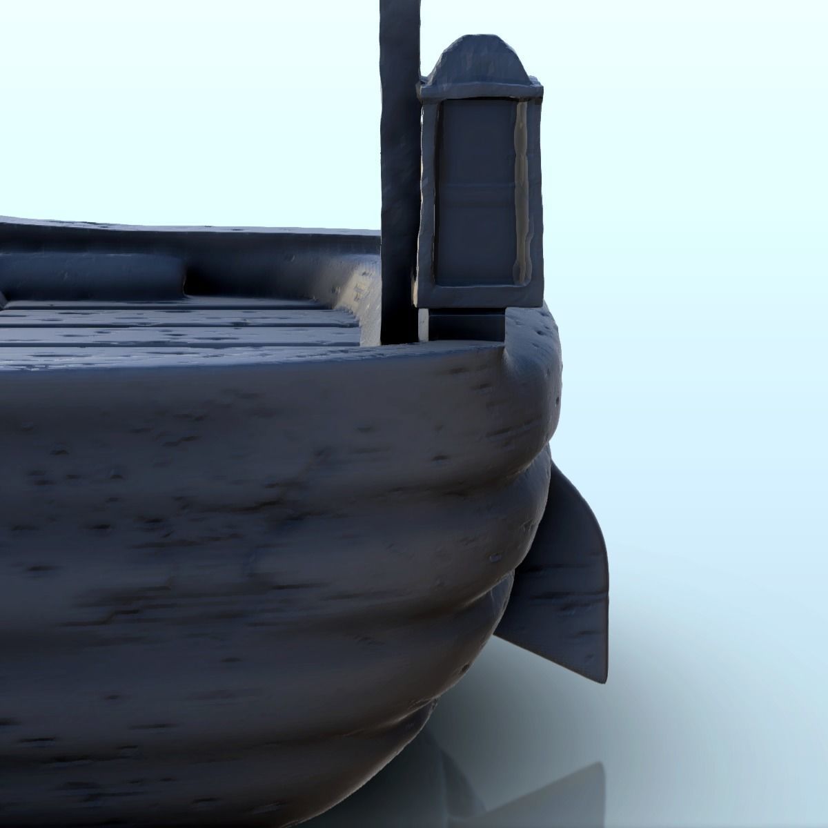 Paddle boat with powder cannon 1 - Medieval Gothic Feudal Old 3D model ...