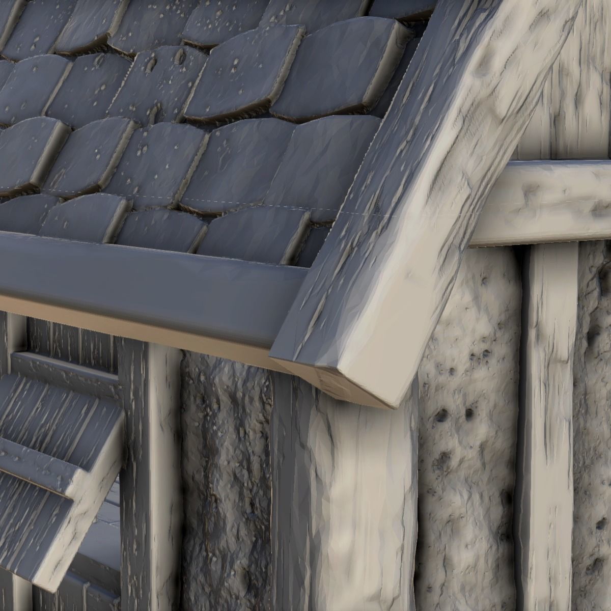 Large Viking building with floor and large door 3 3D model 3D printable ...