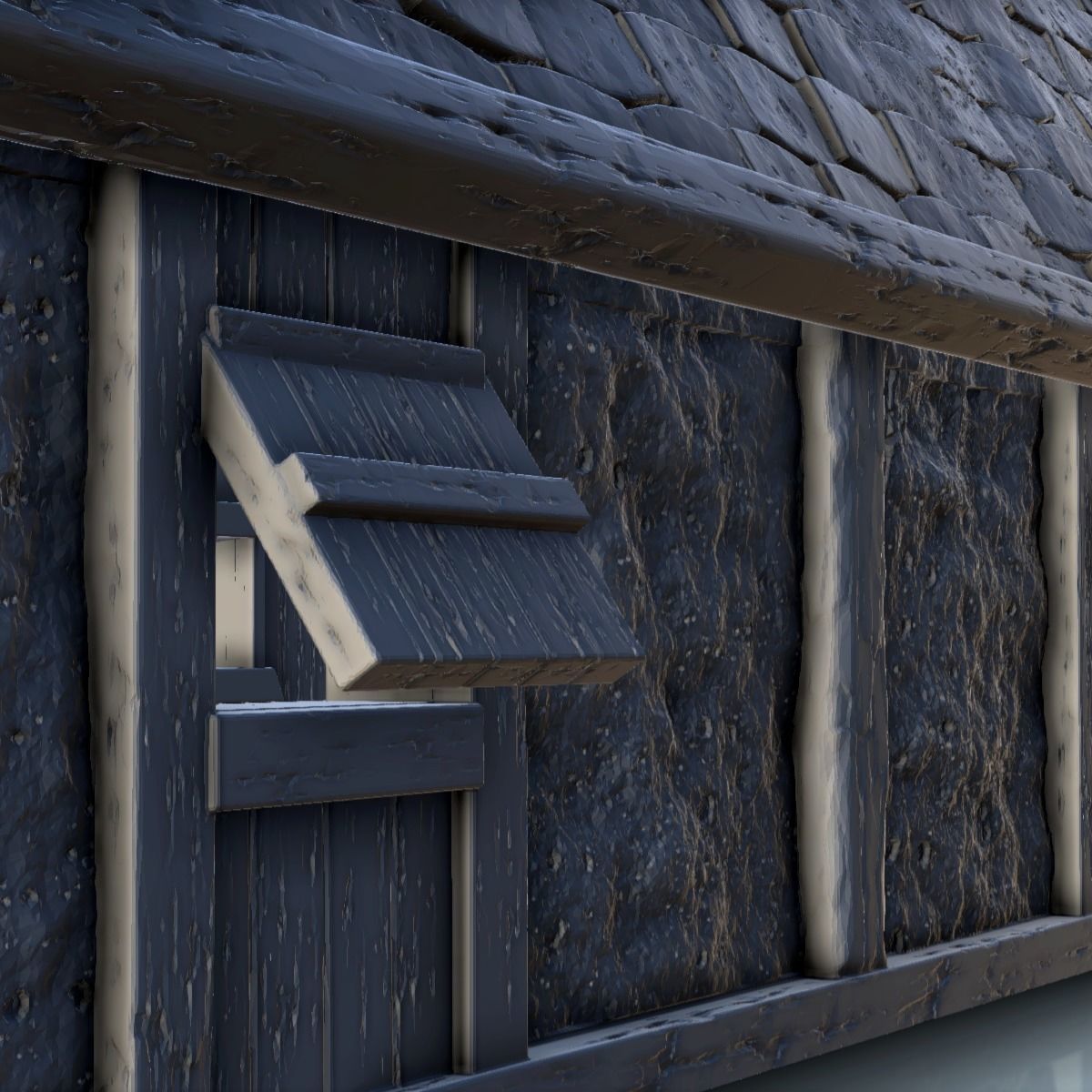 Large Viking building with floor and large door 3 3D model 3D printable ...