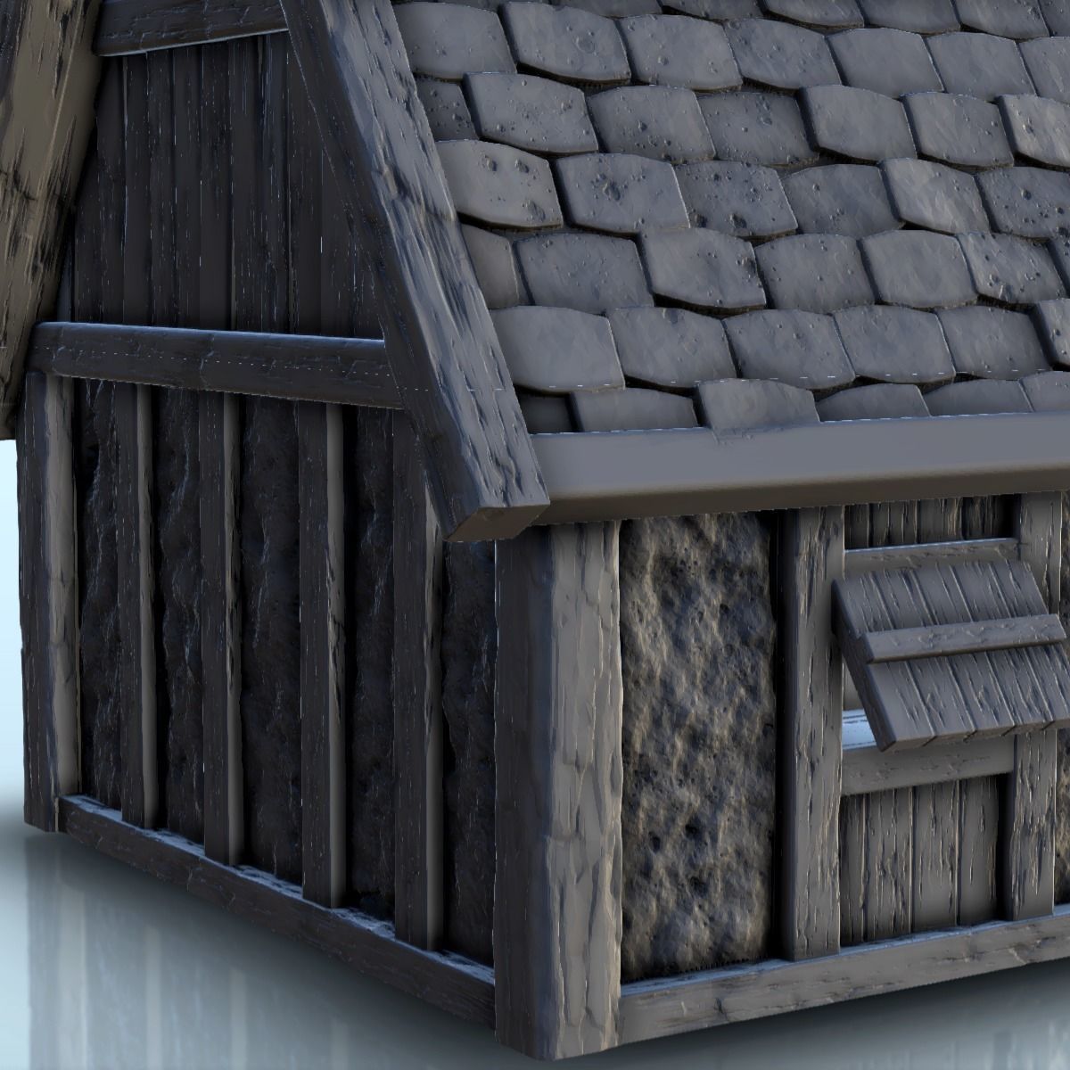 Large Viking building with floor and large door 3 3D model 3D printable ...