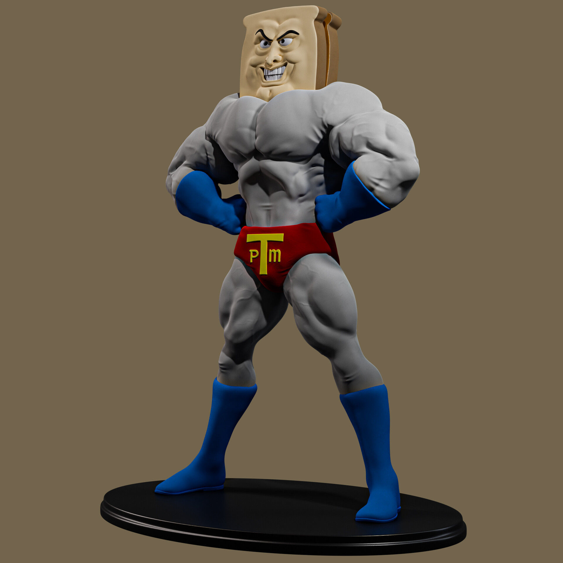 Powdered Toast Man 3D model 3D printable | CGTrader
