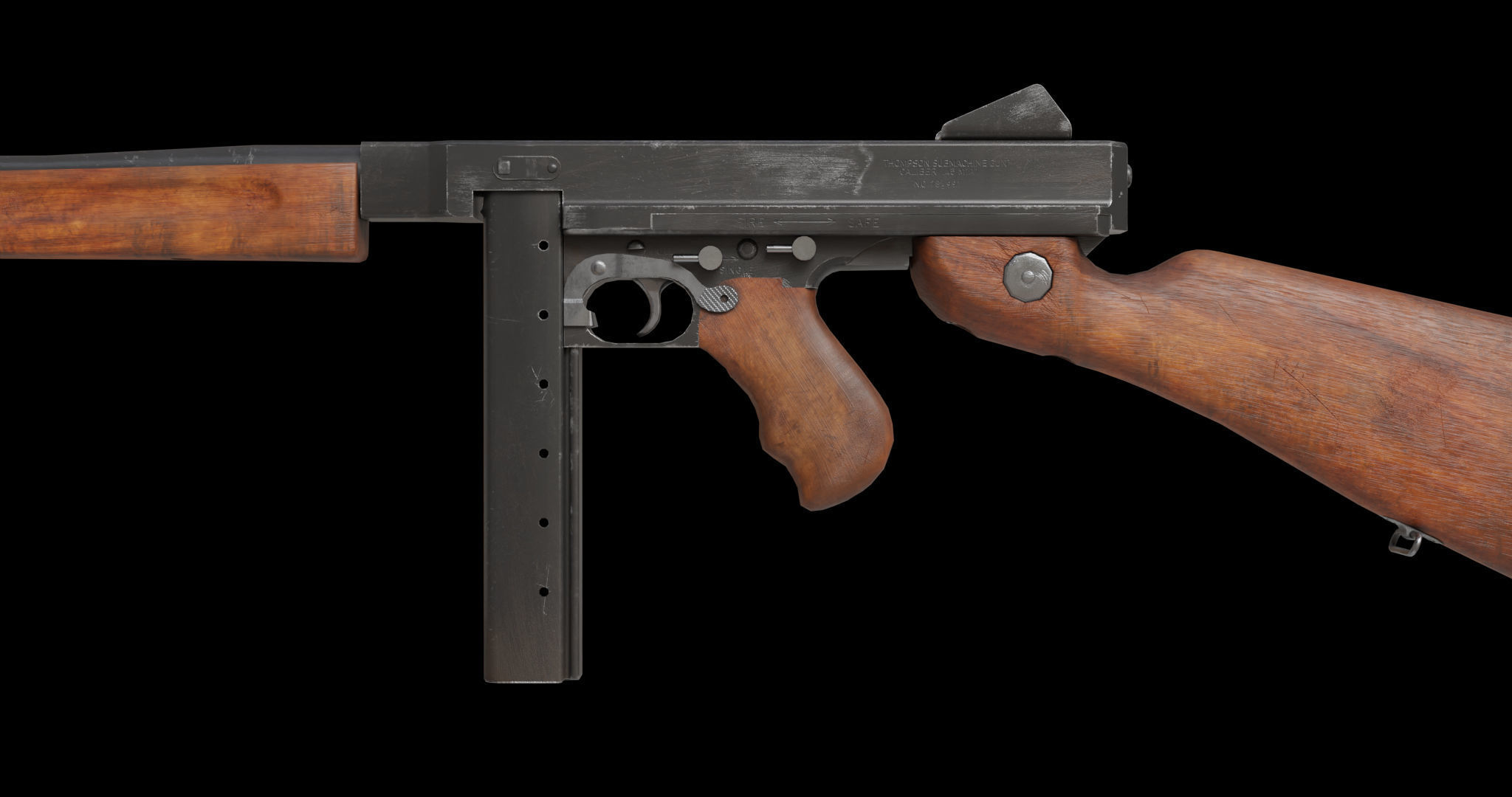 Thompson M1A1 3D model | CGTrader