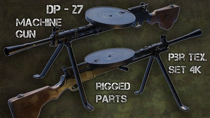 3D model DP-27 Machine Gun VR / AR / low-poly | CGTrader