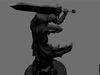 BERSERK GUTS ON EDGE FANTASY ANIME SWORD CHARACTER 3D model 3D ...