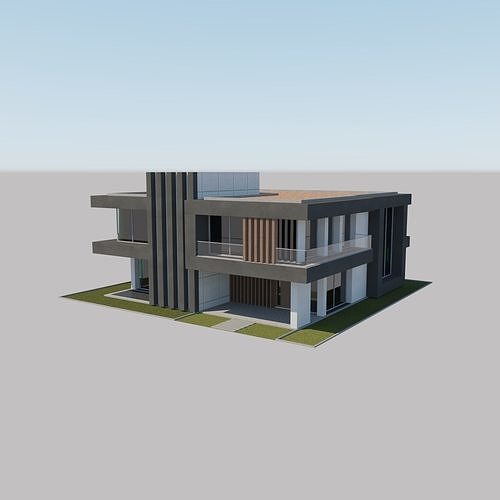 3D model Contemporary House 02 by THREEDEE INC VR / AR / low-poly ...
