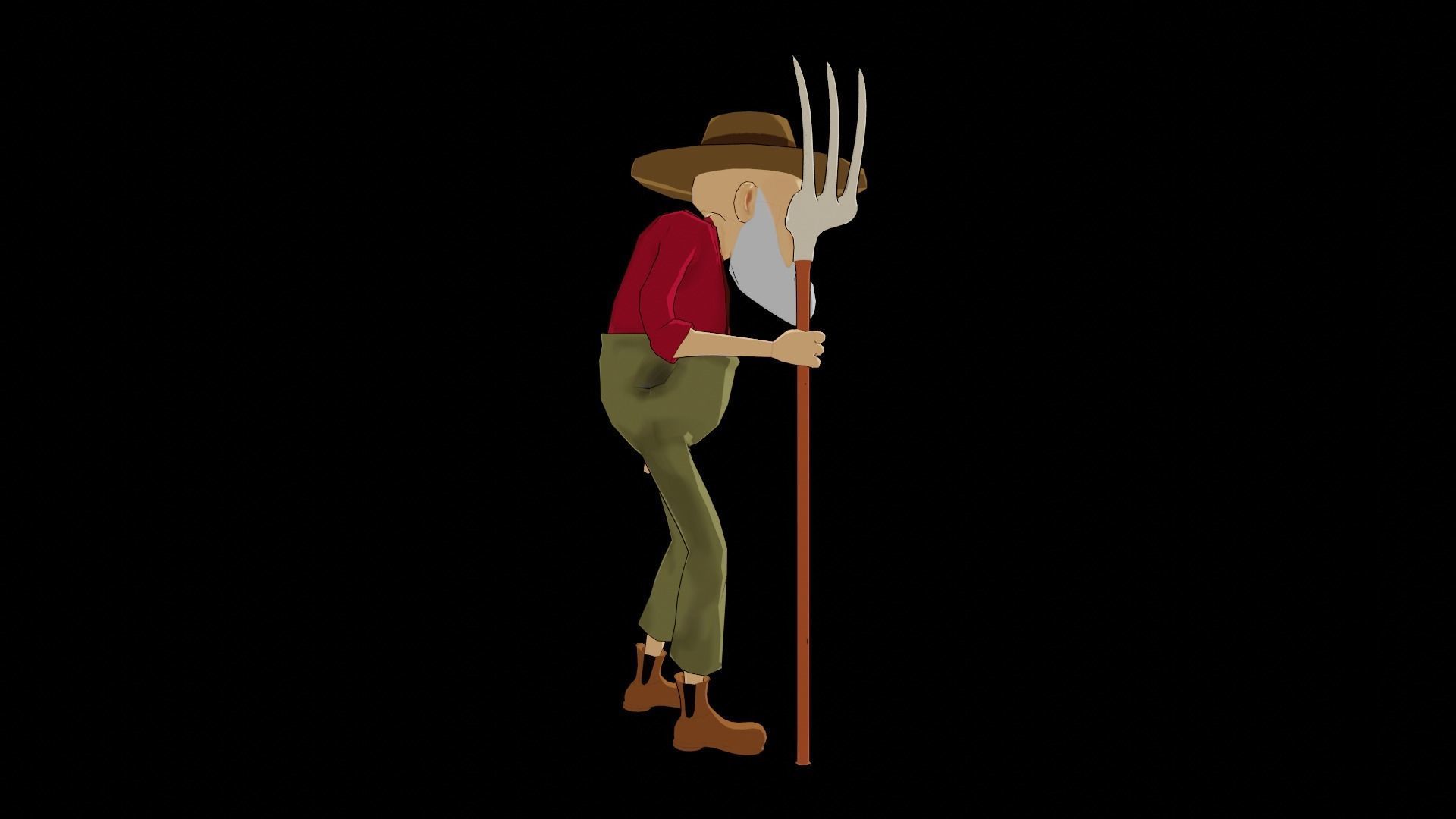 3D model Character - Old man VR / AR / low-poly | CGTrader