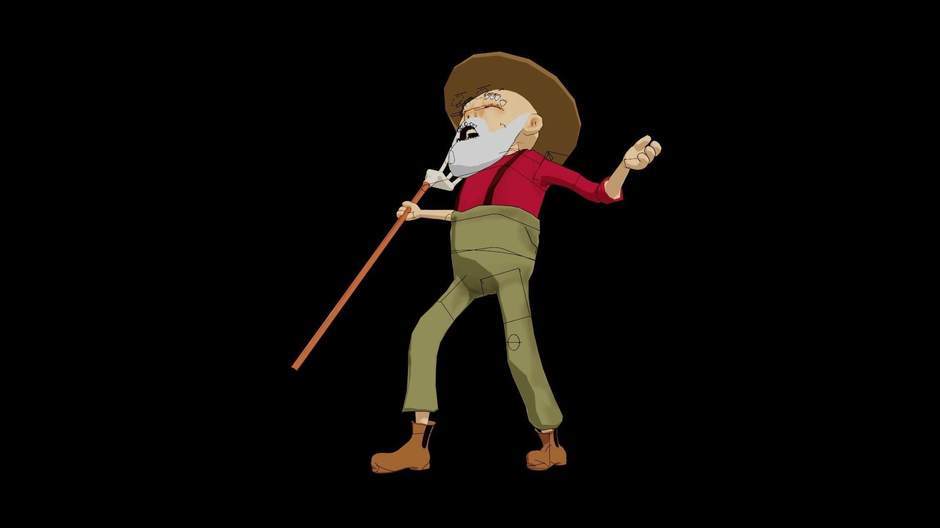 3D model Character - Old man VR / AR / low-poly | CGTrader