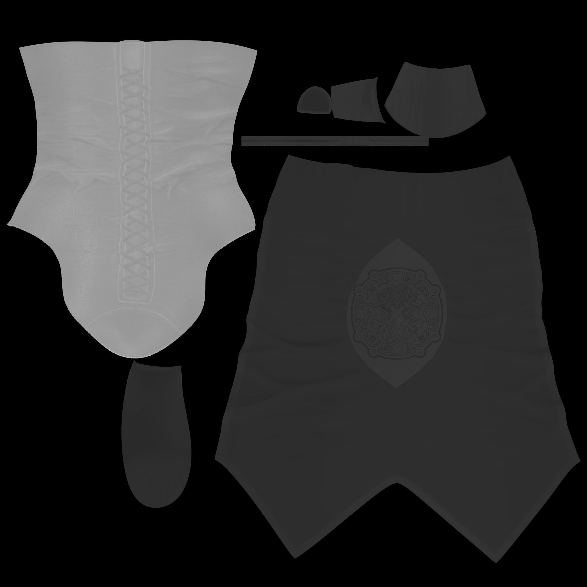 3D model Medieval Knights High Heel Thigh Boots With Knee Guard VR / AR ...