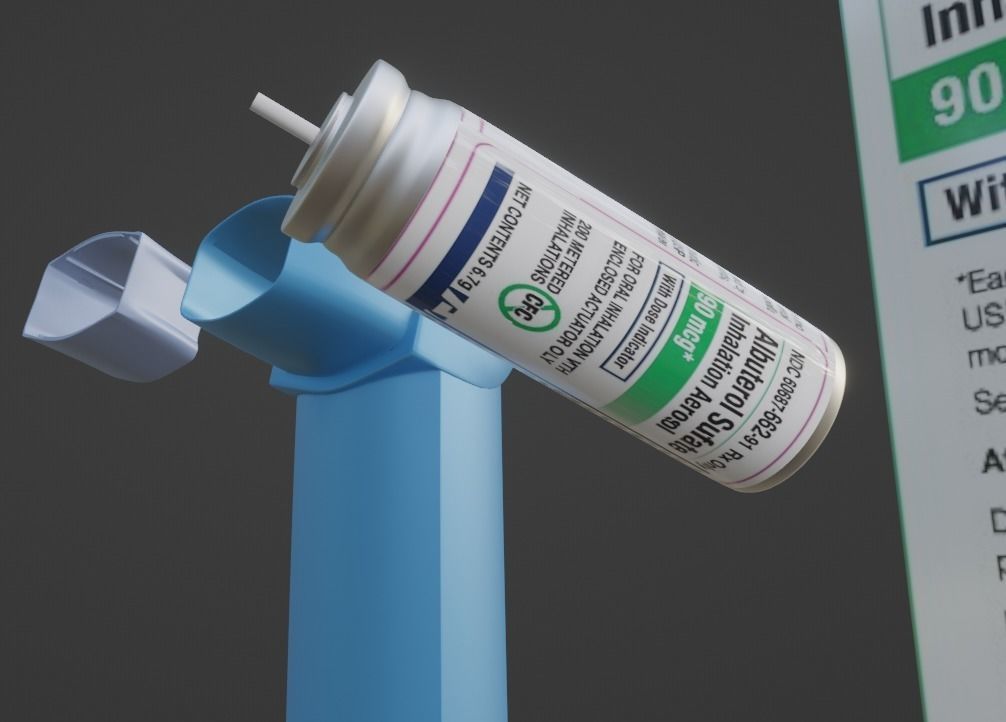 3D model Asthma Inhaler VR / AR / low-poly | CGTrader