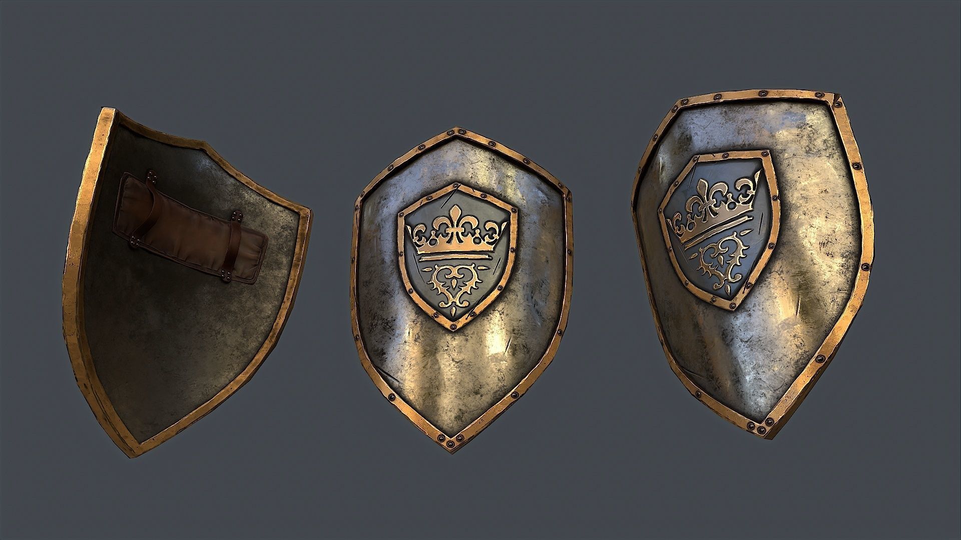 3D model King Shield PBR VR / AR / low-poly | CGTrader