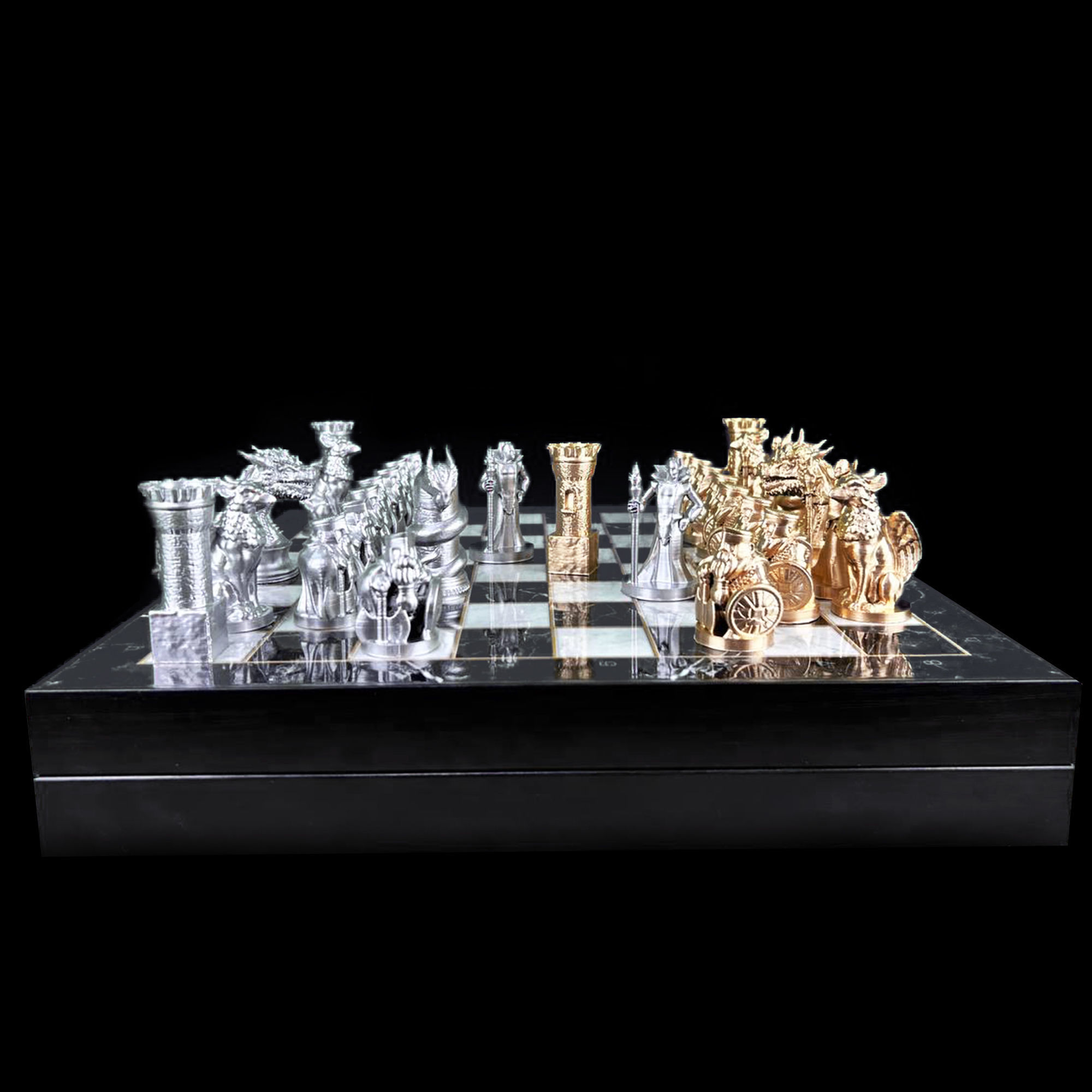 Dragon Chess Pieces 6 Different Pieces - Dragon Chess Game 3D model 3D ...