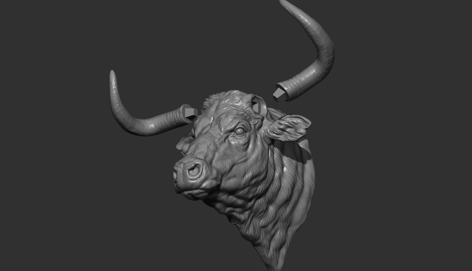 Bull head 3D model 3D printable | CGTrader