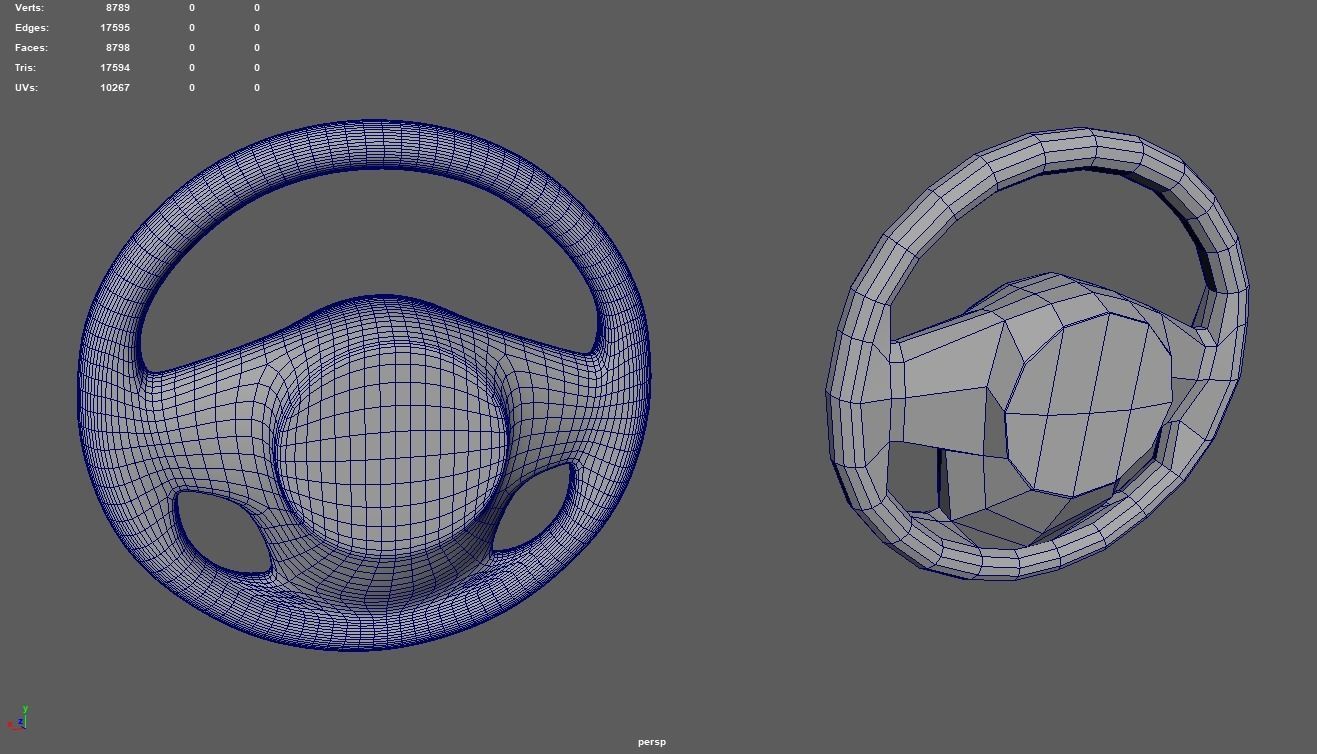3D model Steering Wheel Car Custom VR / AR / low-poly | CGTrader