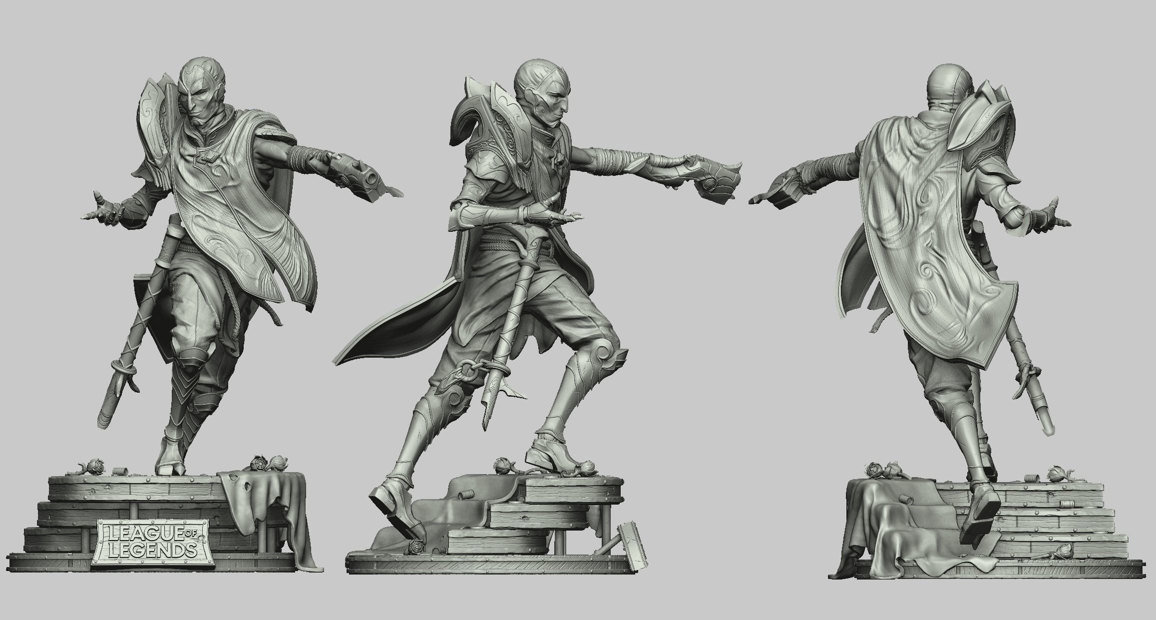 Jhin League of Legends statue 3D model 3D printable | CGTrader